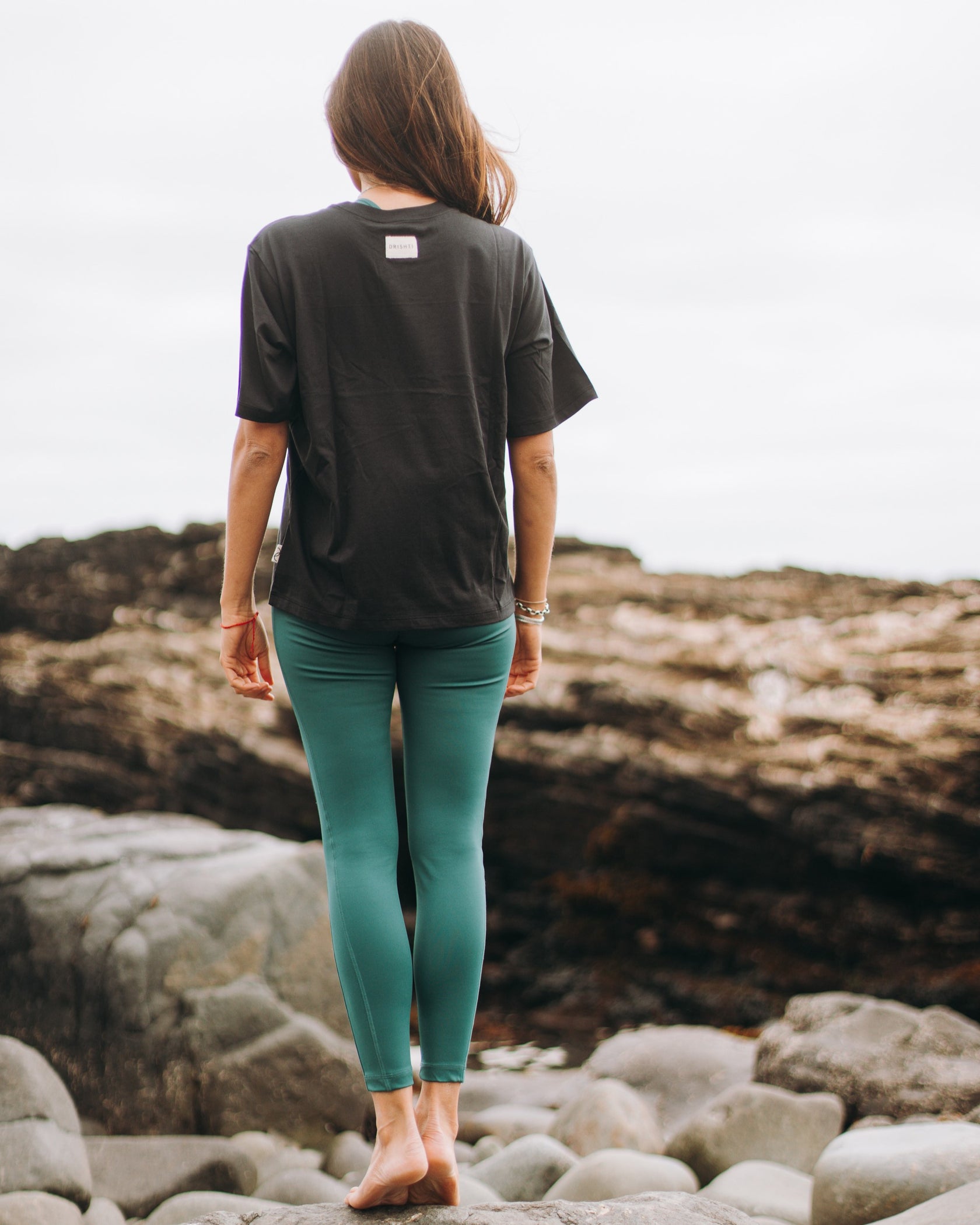 Polera Básica Mangas Algodón Pima - Negra – Drishti